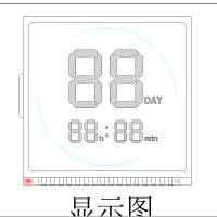 China Custom TN LCD 2 digit 7 Segment LCD Display Reflective Positive LCD Screen Panel for Timer for sale