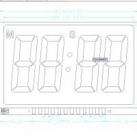 China Custom Tn Positive Reflective 6 O′ Clock Underwater Timer Segment LCD Display 12PIN TN Positive 4-Digits Segment LCD Panel for sale