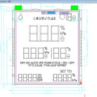 China Custom White Backlight Screen Digital Thermostat LCD Display VA Seven Segment Panel for sale
