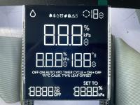 China Custom White Backlight Screen Digital Thermostat LCD Display VA Seven Segment Panel for sale