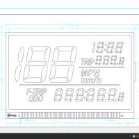 China OEM ODM Motorcycle Display Dashboard Htn Positive Display Semi-Transparent LCD Customized Size HTN LCD Display for sale