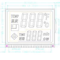 China Customized Size VA Negative LCD Display Industrial Control Segment LCD Display for sale