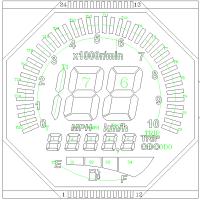 China Customized HTN LCD Screen For Speedometer HTN Negative Lcd Lcd 7 Segment Htn Solutions for sale