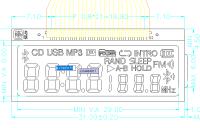 China Custom LCD Screen Monochrome 7 Segment LCD Display Module Segmented LCD Screen Segmented Display Panel for sale