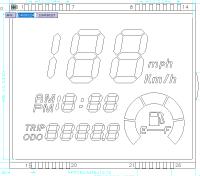 China Custom Segment LCD Display for Motorcycle Speedometer | TN STN HTN FSTN VATN Monochrome LCM for sale