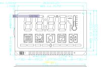 China VA LCD Display for Thermostat, High Contrast Segment LCD Module, Custom OEM ODM, Low Power Consumption, Long Lifespan for sale