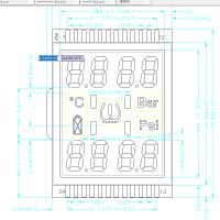 China Custom Segment LCD Display Factory TN HTN VA Monochrome 7 Segment LCD Screen for Meter Gauge Instrument Panel for sale