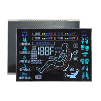 China Customized VA Monochrome Lcd For Massage Chair Monochrome LCD Displays 7 Segment 8 Lcd Display Black Background for sale