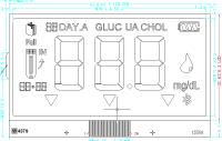 China Custom TN Segment Segment LCD Display for Medical Glucose Meter Blood Sugar Testing Device Handheld Medical LCD Module Manufacturer for sale