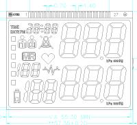 China Customize 7 Segment Display TN Positive Lcd Zebra Connector Lcd Screens for Medical Device for sale