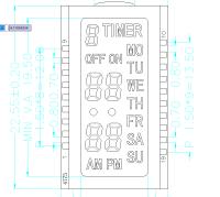 China Customized 7 Segment TN LCD Display for Digital Timer and Countdown Timer Applications for sale