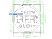 China Custom HTN LCD Display for Thermostat Temperature Controller with Segment LCD Screen Solution for sale