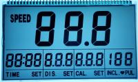 China 6 O'clock Transparent STN LCD Display Positive Digit 7 Segment For Running Machine for sale