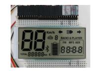 China 7 Segments HTN Monochrome LCD Display For Instrument With Zebra Connector for sale