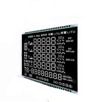 China 3.3V VA LCD Display With Matel Pins Connect Black Background LCD Screen For Energy Meter for sale