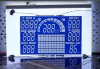 China Customized 7 Segment LCD Display HTN Negative Lcd Blue Backgound Display For Sport Equiment for sale