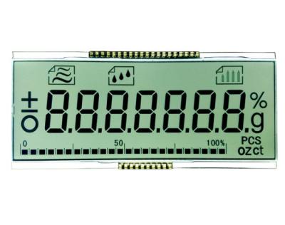 China Monochrome TN LCD Display 7 Segment 4 Digit Alphanumeric With Waterproof Connector 18 Pin for sale