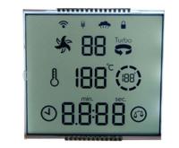 China Monochrome TN LCD Display 7 Segment 4 Digit Alphanumeric With Waterproof Connector 18 Pin for sale