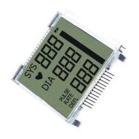 China Monochrome TN LCD Display 7 Segment 4 Digit Alphanumeric With Waterproof Connector 18 Pin for sale