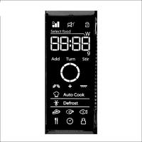 China Electric Cooker LCD Display / HTN VA STN TN Rectangle Custom Segment LCD Screen for sale