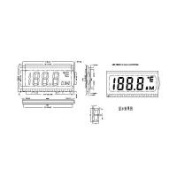 China Custom Shaped LCD Screen STN LCD Display Module Blue Segment Dynamic Driving for sale