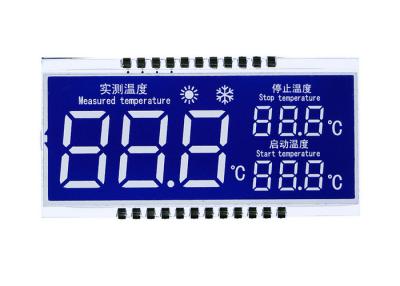 China 2.8 V HTN LCD Display Panel Custom Seven Segment High Contrast White LED for sale