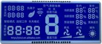 China 2.8 V HTN LCD Display Panel Custom Seven Segment High Contrast White LED for sale