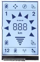 China Seven Segment TN LCD Display / Reflective LCD Monochrome Numeric Display Panel for sale