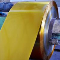 China ETP Electrolytic Steel Tinplate Gold Colour Printed Sheet For Making Metal Packaging for sale