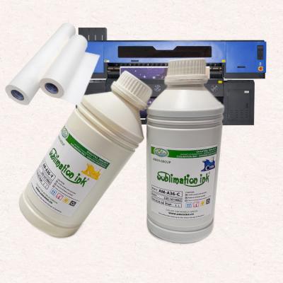 China water based digital sublimation ink digital printing high transfer sublimation ink for low gram paper for sale
