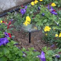 China Normal Style Watering Rotating Sprinkler for Home Garden Plastic One Branch Tube Bend for sale