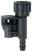 China Everyday Engineering Plastics Irrigation Parts Micro Sprinkler Black Medium-range Connector for sale