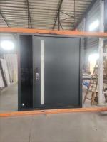 China Customized Aluminum Garden Gate Wind Pressure Aluminium Pivot Front Doors for sale
