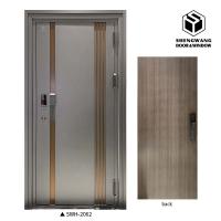 China Fireproof Swing Left Aluminum Shop Front Doors Villa Solid Aluminium Front Doors for sale