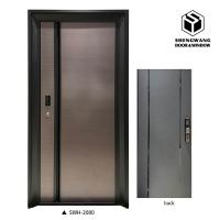 China Home Aluminium Main Door With 90mm Leaf Thickness Swig Left For Villa Entrance Door for sale