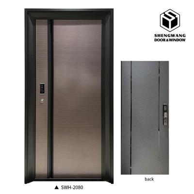 China Home Aluminium Main Door With 90mm Leaf Thickness Swig Left For Villa Entrance Door for sale