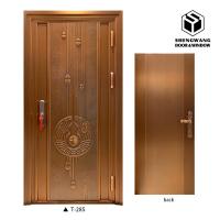 China Traditional Brown With Aluminum Garden Gate Door For Main Exterior Metal Garden Gate for sale