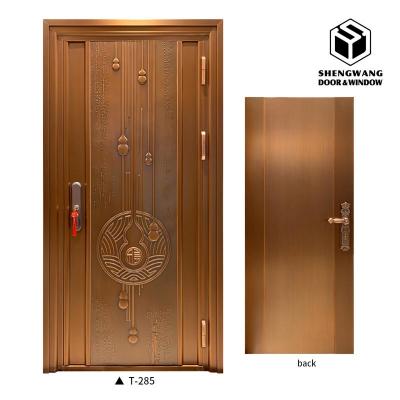 China Traditional Brown With Aluminum Garden Gate Door For Main Exterior Metal Garden Gate for sale