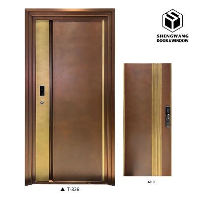 China Fire Resistance With Brown Aluminum Garden Gate And Smart Locks For Aluminum Side Gates for sale