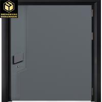 China Black Powder Door Stainless Steel Entry Door Heat Transfer Print 2.0mm Solid Metal Exterior Doors for sale