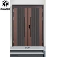 China Secure Residential Stainless Steel Front Door Electronic Locking Exterior Steel Security Doors for sale