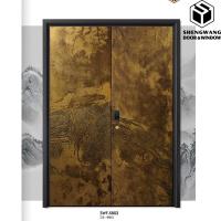 China Hotel And Villa Stainless Steel Entrance Door With Handles Locks Steel Front Doors for sale