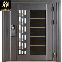 China Hotel And Villa Stainless Steel Entrance Door With Handles Locks Steel Front Doors for sale