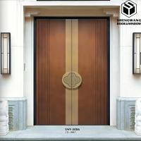 China Brown Color With Water Penetration Resistance Copper Door For Villa Front Door Aesthetic for sale