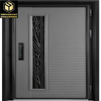 China Heat Insulation Brown Modern Aluminum Entry Doors Waterpfoof Front Door Aluminum for sale