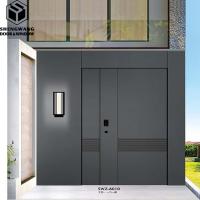 China Gray Bedroom Aluminum Entrance Door Residential Aluminium Front Doors For Homes for sale