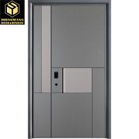 China Hotel Aluminum Entrance Door Scratch Resistant Aesthetics Aluminum Exterior Doors for sale