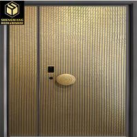 China 5MM Scratch Resistant Aluminum Clad Exterior Doors Classroom Contemporary Aluminium Front Doors for sale