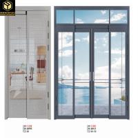 China Soundproof Hinged Aluminum Sliding Glass Door Indoor Aluminum Double Doors for sale