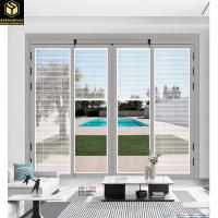 China 5MM Black Aluminium Glass Doors For Office Swing Half Aluminium Glass Hinged Door for sale